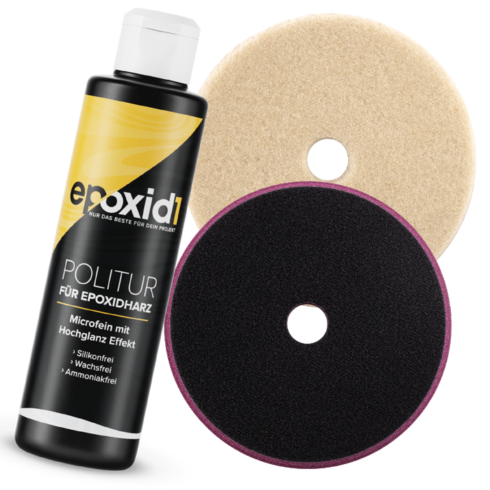 Politur Bundle - Polierpaste 250ml + 2x Kurzfell Polierpad